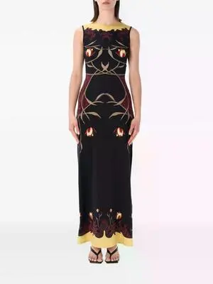 MARINE SERRE Floral-print Sleeveless Maxi Dress