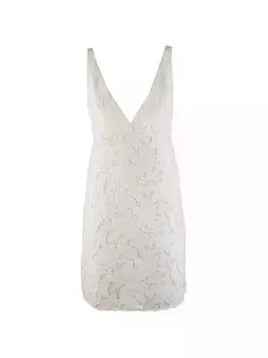 Michael Kors Sleeveless V-neck Lace Dress - White