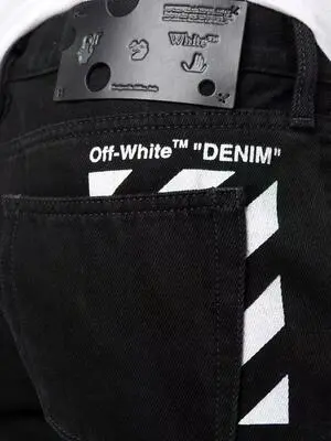 Off-White Diagonals Print Straight-leg Jeans