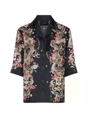 John Richmond Printed Shirt - Black
