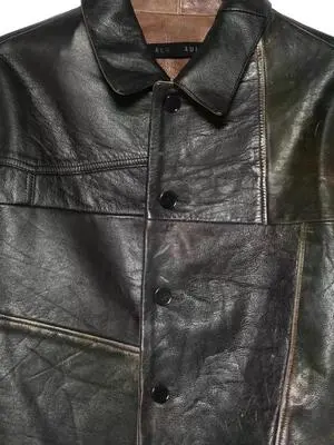 ALAINPAUL Panelled Leather Jacket