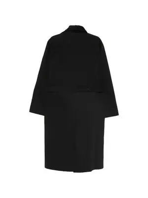 ALAINPAUL Draped Belted Trench Coat