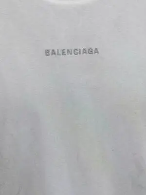 Balenciaga Logo-embroidered Distressed-effect T-shirt