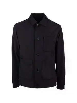 Paul & Shark Button-up Patch-pocket Jacket - Blue