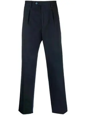 Etro Side-band Gabardine Trousers - Blue