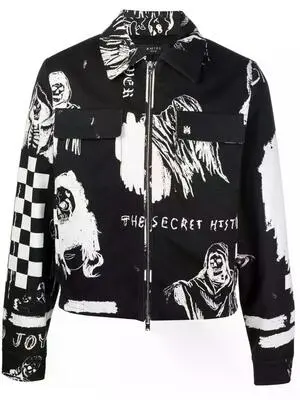 Amiri Graphic-print Shirt Jacket - Black