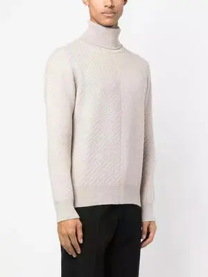 LARDINI Ribbed Roll Neck Jumper