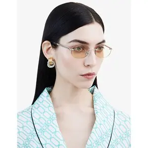 Ray-ban Oval Metal Sunglasses - Silver