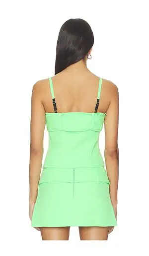 Sandy Liang Belted Zip-up Top - Mint