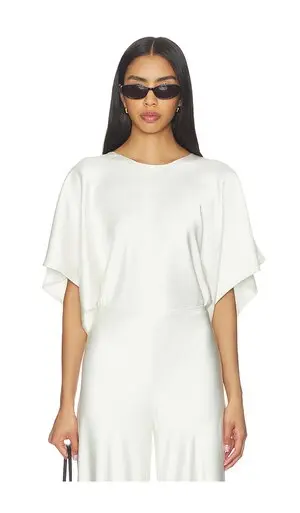 Norma Kamali Reverse Obie" Bodysuit In Satin - White
