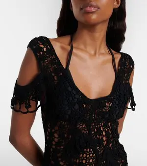 JW Anderson Ruffled Crochet Midi Dress