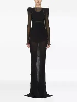 Rick Owens Racer-back Semi-sheer Dress - Black