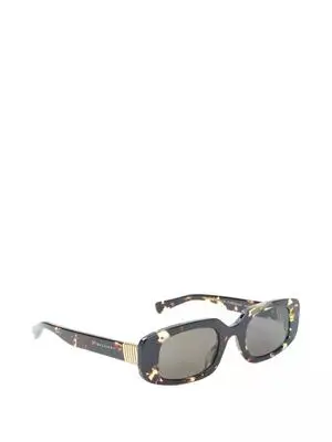 BVLGARI Tubogas Rectangle Frame Sunglasses - Brown