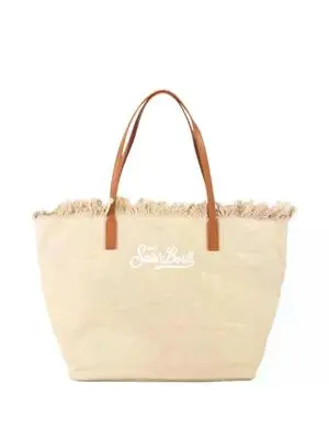 MC2 SAINT BARTH City Fringed Tote Bag Neutrals