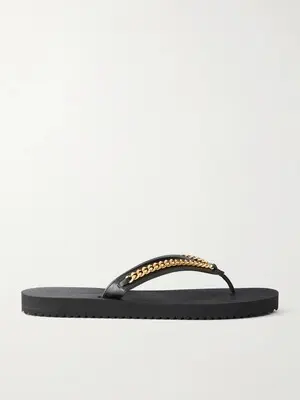 Stella McCartney Falabella Embellished Flip Flops