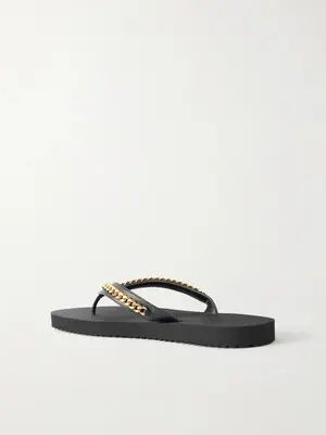 Stella McCartney Falabella Embellished Flip Flops