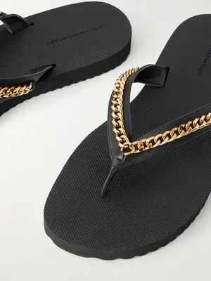 Stella McCartney Falabella Embellished Flip Flops