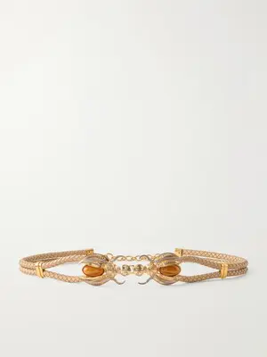 SONIA PETROFF Scarab Belt - Brown