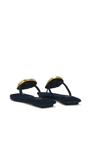 Jeffrey Campbell Bazaar Flat Sandal - Navy