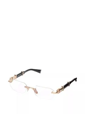 Balmain Geometric-frame Rimless Glasses
