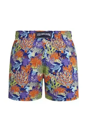 Vilebrequin Aquatic-print Swim Shorts - Blue