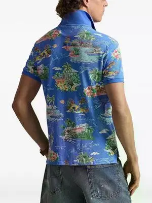 Polo Ralph Lauren Tropical-print Pique Polo Shirt