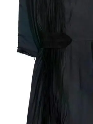 Prada Pleated Floral Appliqué Dress