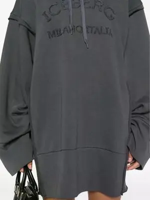Iceberg Logo Embroidered Mini Dress