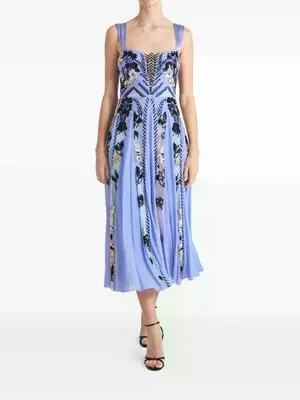 TEMPERLEY LONDON Embroidered Sequin Dress - Blue