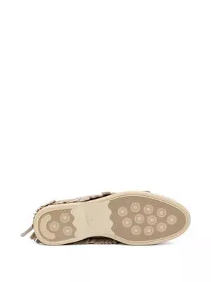 FRAU Fringed Detail Bead-embellished Derby Shoes