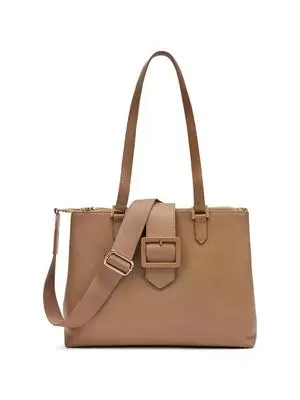 FRAU Buckle-detail Pebbled Tote Bag