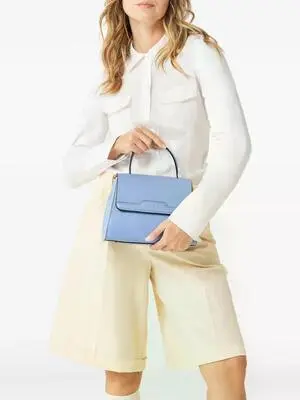 FRAU Pebbled Leather Tote Bag - Blue
