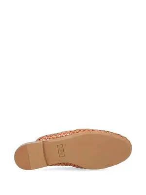 FRAU Woven Tassel Detail Mules - Brown