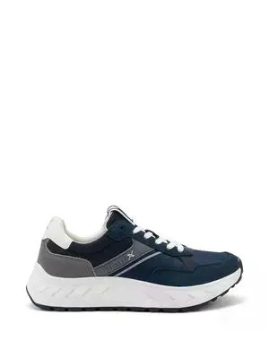 FRAU Panelled Leather Lace-up Sneakers - Blue
