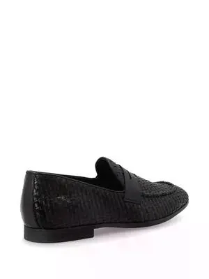 FRAU Woven-leather Saddle Loafers