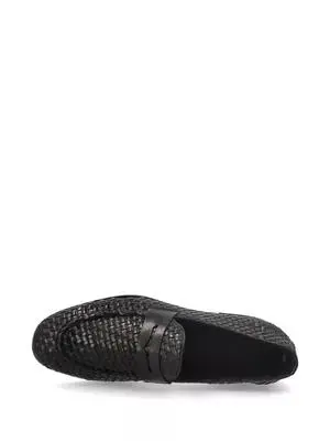FRAU Woven-leather Saddle Loafers