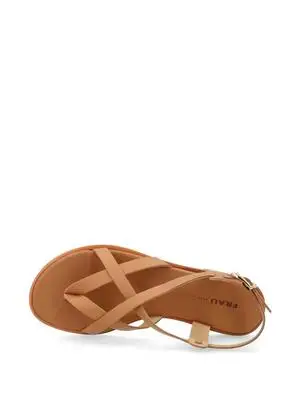 FRAU Woven Strap Thong Sandals - Neutrals