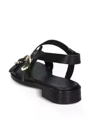 FRAU Multi-strap Leather Sandals With Gold-tone Buckles - Black