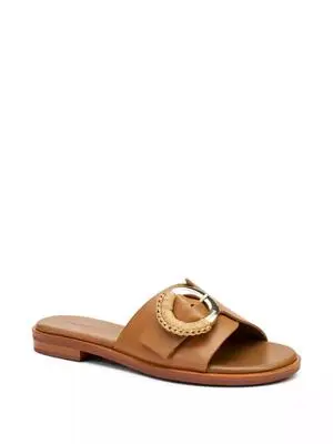 FRAU Buckle-detail Leather Sliders