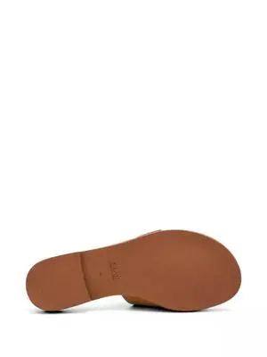 FRAU Buckle-detail Leather Sliders