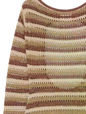 MC2 SAINT BARTH Robyn Striped Maxi Dress - Neutrals