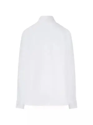 Saint Laurent Cotton Shirt With Lavallière Bow Detail