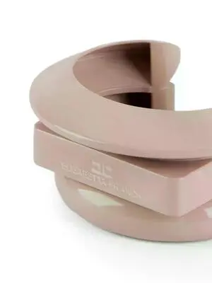 Elisabetta Franchi Lacquered Wrap-around Cuff Bracelet - Neutrals