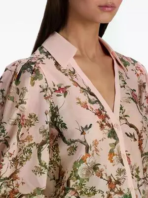 Alice + Olivia Charis Floral Print Blouse - Pink
