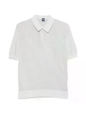 Fedeli Textured-knit Polo Shirt