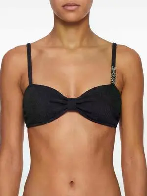 Moschino Detail Crinkled Bikini Top