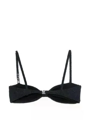 Moschino Detail Crinkled Bikini Top