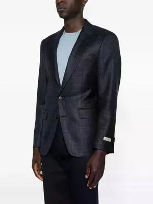 Canali Check-pattern Single-breasted Blazer