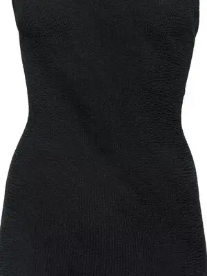 Hunza G Crinkled Finish Sheer Skirt Maxi Dress