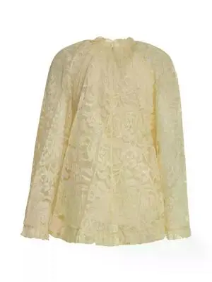 Zimmermann Carousel Ruffled Lace Blouse - Neutrals
